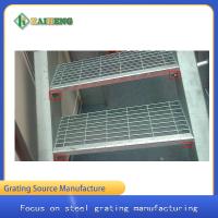 China T4 Checkered Platenosing Bolted Steel Metal Grate Stair Treads 60mm Pitch for sale