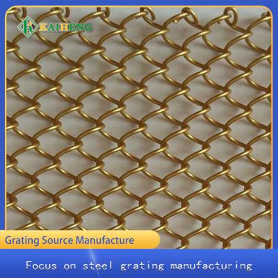 China Aluminum Decorative Wire Mesh Net 2.5mm Plate Thickness 25mm Mesh Width for Exterior Wall Cladding for sale