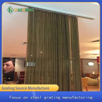 China Aluminum Sunshade Decorative Wire Mesh Partition Curtain for Hotel Glass Wall for sale
