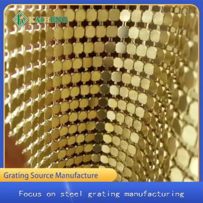 China Gold Silver Decorative Wire Mesh Metal Aluminum Chain Curtain for sale