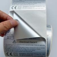 China Custom Printing Adhesive PET Barcode Label Matte Silver Thermal Transparent Polyester Sticker 100 Rolls for sale