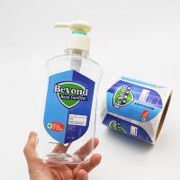 China Waterproof Hand Wash Bottle Label Roll Custom Disinfectant Adhesive Sticker Printed for sale