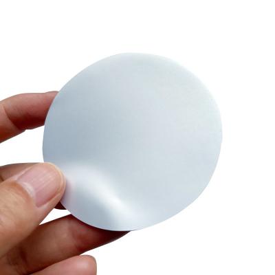 China Waterproof PVC Adhesive Barcode Stickers Polyester Blank Label Roll For Printed Thermal Transfer for sale