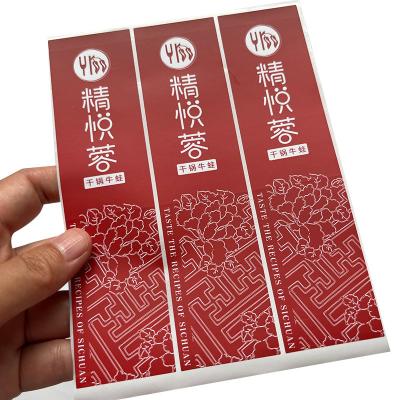 China Custom Coated Synthetic Paper BOPP PE PET Sticker Label for Cosmetics Food Cold Resistant 100 Rolls for sale