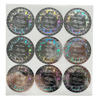 China Customized Logo Circle Holographic Sticker Label Rainbow Effect for sale