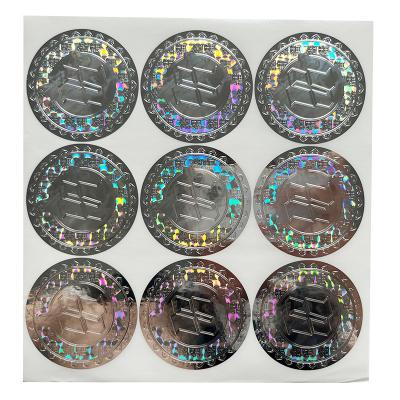 China Customized Logo Circle Holographic Sticker Label Rainbow Effect for sale