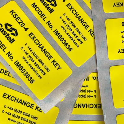 China Custom 3M Vinyl Label Sticker Synthetic Paper Die Cut 100 Rolls MOQ Waterproof for sale
