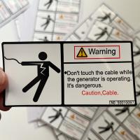 China Custom Waterproof Vinyl Warning Stickers 100 Rolls MOQ Durable PET Labels for sale