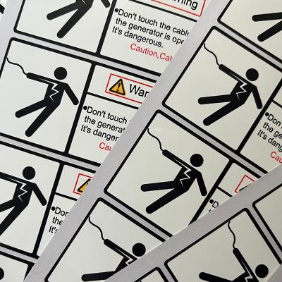 China Waterproof Packaging Square Printed Vinyl Warning Stickers Removable Adhesive for sale