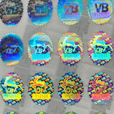 China Customized Logo Circle Holographic Label Stickers Round Rainbow Effect Decal for sale