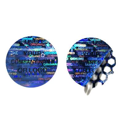 China Custom 3D Dynamic Hologram Security Stickers Anti Counterfeit Tamper Proof 2x3cm for sale