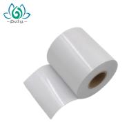China 58mm Width Linerless Thermal Transfer Labels 65m Roll Permanent Adhesive for sale