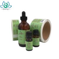 China 3 x 7.5cm Amber Bottle CMYK Color vinyl Label Roll for sale