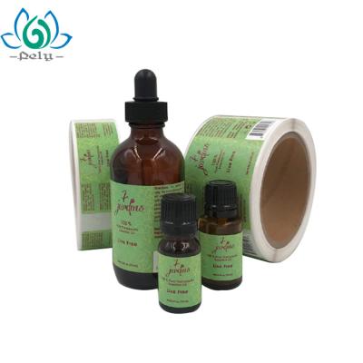 China 3 x 7.5cm Amber Bottle CMYK Color vinyl Label Roll for sale