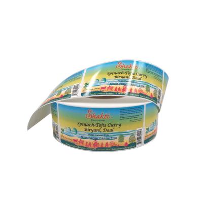 China Dissolvable Food Grade Adhesive Labels Roll for Condiments Food and Beverage Packaging Custom Size for sale