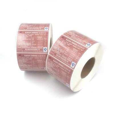 China Custom Printed Food Labels Self Adhesive Nontoxic CMYK 4 Color Process Stickers for sale