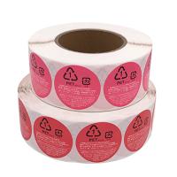 China Custom Die Cut Round Thermal Food Labels Roll Self-Adhesive 50mm Circle Stickers for Beverage Packaging for sale