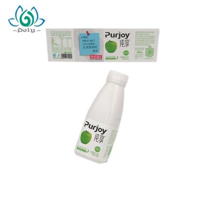 China Custom PVC Adhesive Fresh Food Label for Milk Bottle Sticker Printing ISO9001 for sale