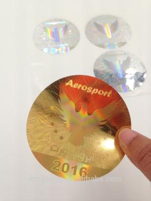 China Custom Anti Fake Tamper Proof Labels 3D Holographic Laser PET Permanent Adhesive for sale