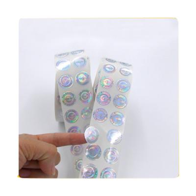 China Custom Tamper Evident Security Labels with Hot Stamping Hologram Anti Counterfeit Stickers for sale