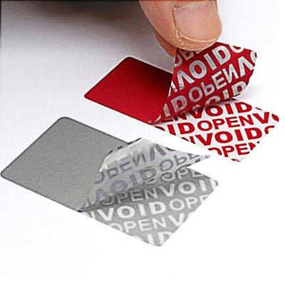 China ISO9001 Tamper Evident Security Labels for Cosmetics Custom Size 2x3cm for sale