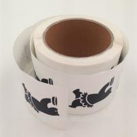 China Custom Black Printing Tamper Seal Vinyl Stickers 1000pcs MOQ Strong Adhesive for sale