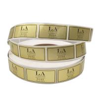 China Gold Foil Self Adhesive Tamper Seal Stickers Roll 1000 Pcs Custom Size for sale