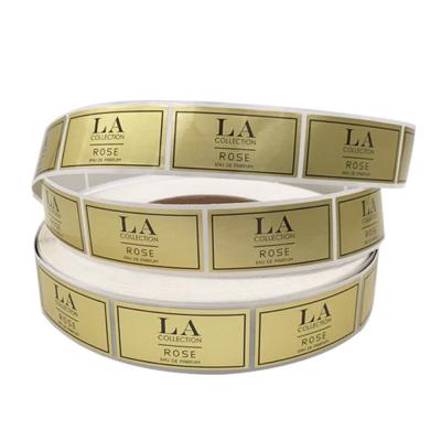 China Gold Foil Self Adhesive Tamper Seal Stickers Roll 1000 Pcs Custom Size for sale