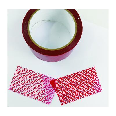 China Tamper Resistant Single Sided Security Packaging Tape 48mm x 100m for Box Sealing for sale