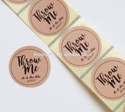 China Custom Glossy Circle Adhesive Labels 5cm for Packaging Flexographic CMYK Printing for sale