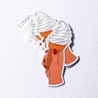 China Custom CMYK Hot Stamping Foil Self Adhesive Sticker Paper for Cosmetic Packaging for sale