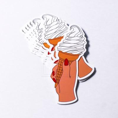 China Custom CMYK Hot Stamping Foil Self Adhesive Sticker Paper for Cosmetic Packaging for sale