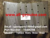 China TEREX 15306798 NHL SANY RIGID DUMP TRUCK BRAKE PAD 3303 3307 3304 TR35 TR50 TR60 TR100 MT4400 UNIT RIG ALLISON for sale