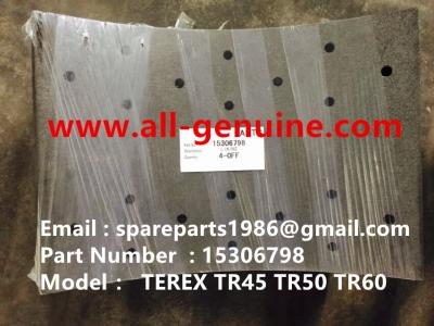 China TEREX 15306798 NHL SANY RIGID DUMP TRUCK BRAKE PAD 3303 3307 3304 TR35 TR50 TR60 TR100 MT4400 UNIT RIG ALLISON for sale