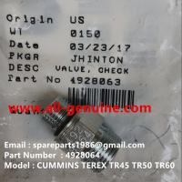 China TEREX  4928064 CHECK VALVE NHL RIGID DUMP TRUCK TR35 TR50 TR60 TR100 3305B 3305F 3303 3307 TR45 TR70 MT4400 for sale
