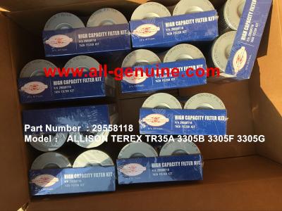 China ALLISON TEREX 29558118 TWIN FILTER KIT NHL MINING DUMP TRUCK TR35 TR50 TR60 TR100 3305B 3305F 3303 3307 TR45 TR70 MT4400 for sale