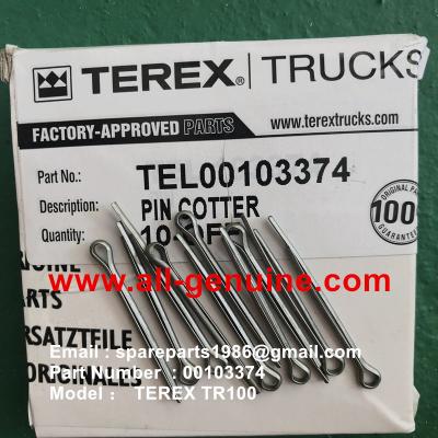 China TEREX 00103374 PIN COTTER TR100 TR70 MINING OFF HIGHWAY TRUCK GENUINE PARTS for sale