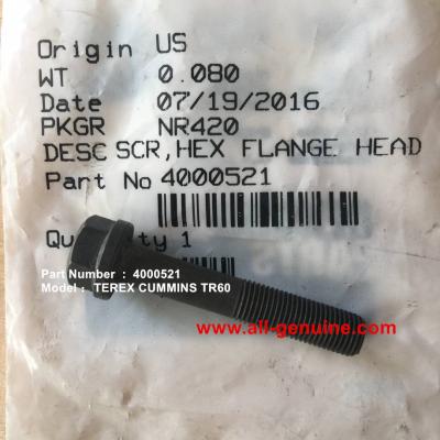 China CUMMINS ENGINE TEREX 4000521 BOLT NHL DUMP TRUCK MINING QUARRY TR45 TR50 TR60 TR70 for sale