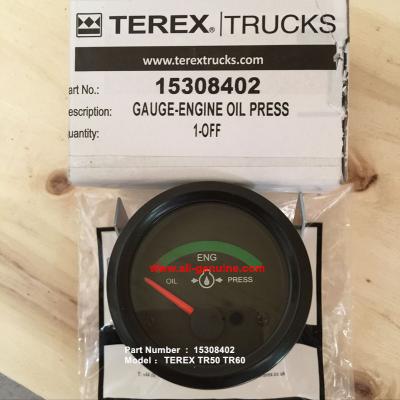 China TEREX 15308402 GAUGE ENGINE OIL PRESSURE NHL DUMP TRUCK MINING QUARRY TR45 TR50 TR60 TR70 for sale