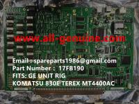 China 17FB190 CARD KOMATSU GE TEREX UNIT RIG BUCYRUS  MT4400AC MT5500 MT3600 NTE240 NTE260 NHL DUMP TRUCK HAULER MINING for sale