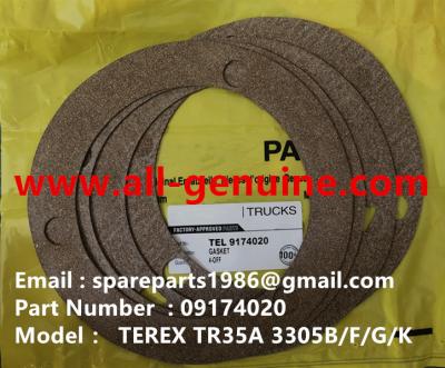 China TEREX 09174020 GASKET NHL DUMP TRUCK MINING QUARRY TR50 TR60 TR70 for sale