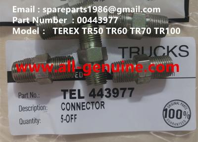 China TEREX 00443977 CONNECTORMINING OFF HIGHWAY NHL DUMP TRUCK TR35 TR50 TR60 TR100 3305B 3305F 3303 3307 TR45 TR70 MT4400 for sale