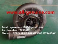 China 3651892 TURBO CHARGER  ENGINE TEREX UNIT RIG BUCYRUS MT4400AC MT5500 MT3600 NTE240 NTE260 NHL DUMP TRUCK HAULER for sale