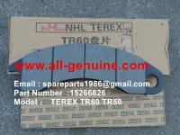 China TEREX 15266826 NHL RIGID DUMP TRUCK BRAKE PAD 3303 3305F TR35 TR50 TR60 TR100 MT4400 UNIT RIG ALLISON  MT3600 for sale