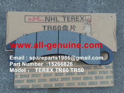 China TEREX 15266826 NHL RIGID DUMP TRUCK BRAKE PAD 3303 3305F TR35 TR50 TR60 TR100 MT4400 UNIT RIG ALLISON  MT3600 for sale