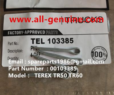 China 00103385 PIN TEREX NHL DUMP TRUCK TA40 TR50 TR60 TR70 TR100  MT4400 MT3600 MT3700 MT5500 GE NTE240 NTE260 for sale