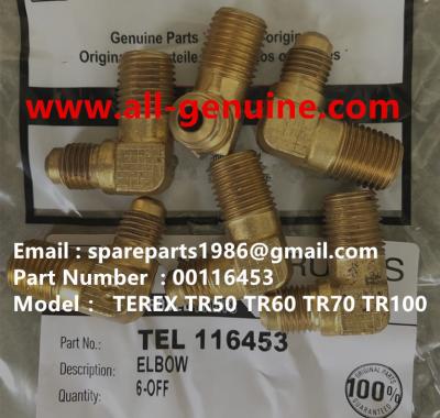 China TEREX 116453 ELBOW  SKF FAG KOYO  QUARRY NHL RIGID DUMP TRUCK TR35 TR50 TR60 TR100 3303 3305B 3307 3311 for sale