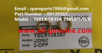 China 09139357 LOCK NUT TEREX NHL SANY TR35A 3303 3305 3307 TR50 TR60 TR100 NTE240 NTE260 MT3600 MT3700 MT4400AC for sale