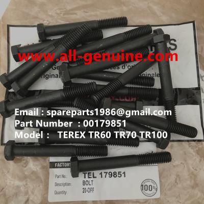 China 00179851 BOLT ALLISON TEREX NHL SANY TR35A 3303 3305 3307 TR50 TR60 TR100 NTE240 NTE260 MT3600 MT3700 MT4400AC for sale