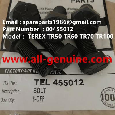 China 00455012 BOLT TEREX NHL DUMP TRUCK TR35 TR50 TR60 TR100  ALLISON UNIT RIG MT4400 MT3600 MT3300 MT3700 SANY for sale